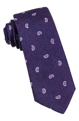 W.R.K Paisley Silk Neck Tie - Purple