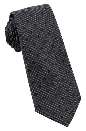 W.R.K Dot Silk Neck Tie - Black