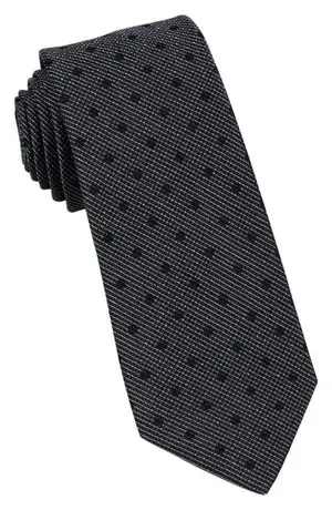 W.R.K W.R.K Dot Silk Neck Tie Charcoal