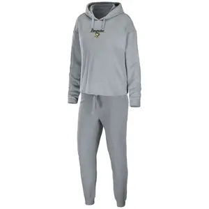 WEAR BY ERIN ANDREWS Pittsburgh Penguins Logo Pullover Hoodie & Pants Sleep Set - Heather Gray