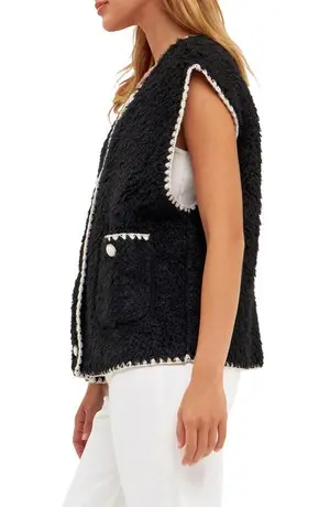English Factory Premium Faux Shearling Vest
