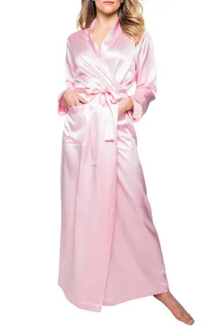 PETITE PLUME Silk Robe - Pink