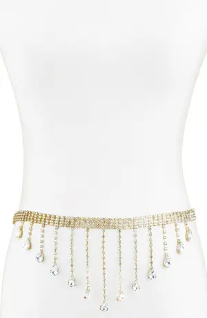 Ettika Crystal Drop Chain Belt
