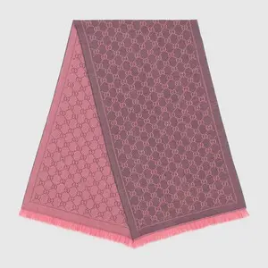 Gucci Gg Wool Scarf - Pink