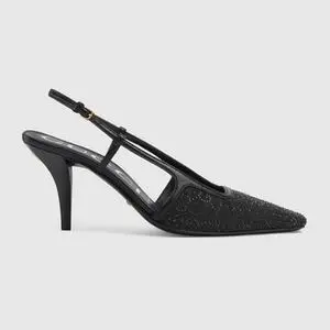 Gucci Gg Crystal Slingback Pumps