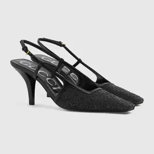 Gucci Gg Crystal Slingback Pumps