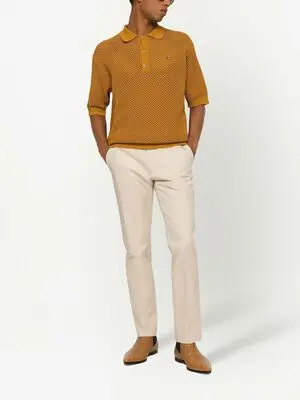 Dolce & Gabbana Logo-tag Tailored Trousers - Neutrals
