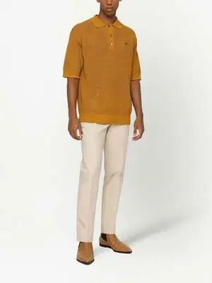 Dolce & Gabbana Logo-tag Tailored Trousers - Neutrals