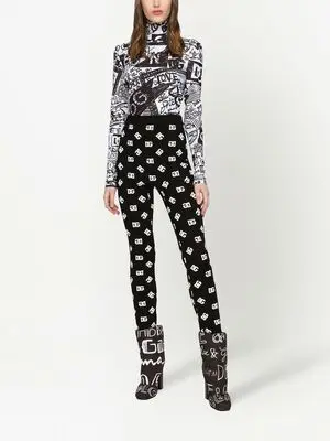 Dolce & Gabbana Dg-logo Jacquard Leggings
