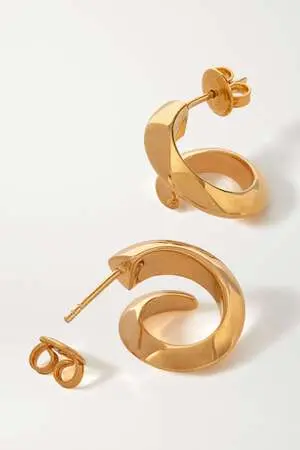 Bottega Veneta Plated Hoop Earrings