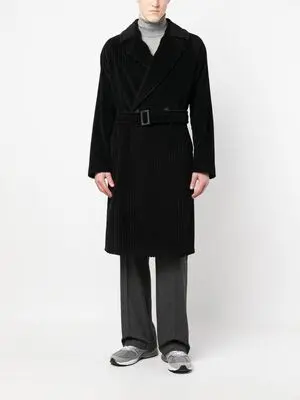 HEVO Belted Ribbed Coat