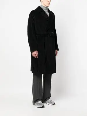 HEVO Belted Ribbed Coat