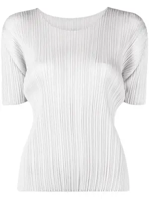 Issey Miyake Plissé Short-sleeve T-shirt - Grey