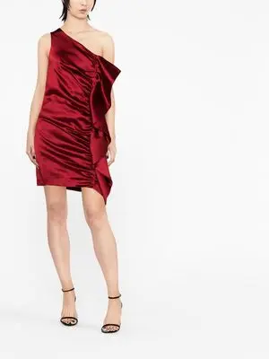 P.a.r.o.s.h Gathered One-shoulder Minidress