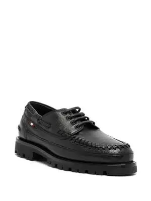 Bally Leather Ridged Derby-shoes