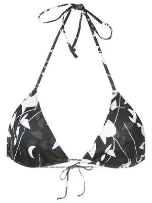 CLUBE BOSSA Clube Bossa Chapin Abstract-Pattern Bikini Top Black