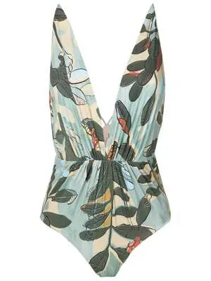 CLUBE BOSSA Floral Print One-piece Swimsuit - Green