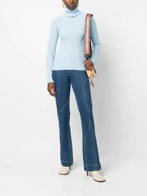 Marc Jacobs Ribbed Turtleneck Jumper - Blue