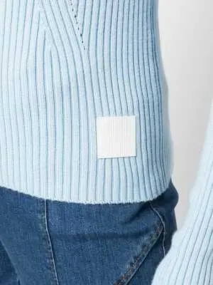 Marc Jacobs Ribbed Turtleneck Jumper - Blue