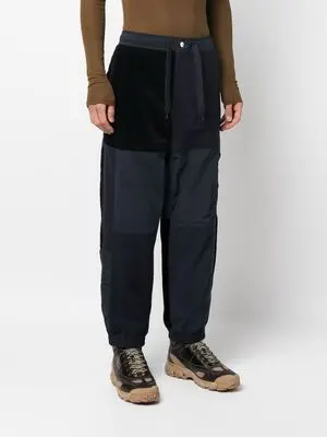 Emporio Armani Panelled Straight-leg Trousers - Blue