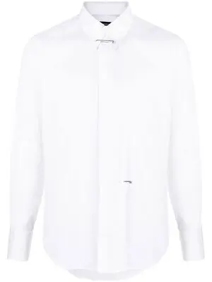 Dsquared2 Logo-detail Pin-collar Shirt - White