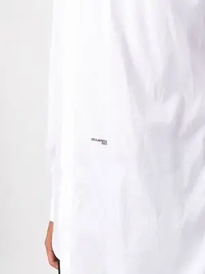 Dsquared2 Logo-detail Pin-collar Shirt - White