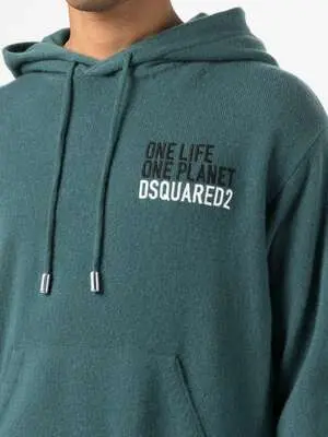 Dsquared2 Embroidered Logo Cashmere Hoodie