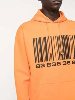 VTMNTS Barcode-print Cotton Hoodie - Orange