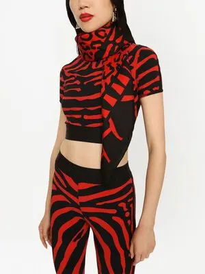 Dolce & Gabbana Animal-print Silk Scarf