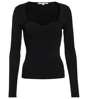Veronica Beard Gladys Sweetheart-neck Sweater