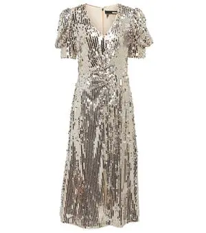 Remain Birger Christensen Sierina Sequined Midi Dress