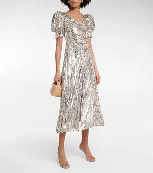 Remain Birger Christensen Sierina Sequined Midi Dress