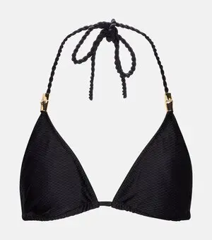 Heidi Klein Heidi Klein Core Triangle Bikini Top Black