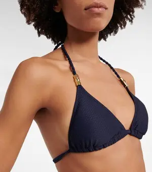 Heidi Klein Core Triangle Bikini Top - Blue