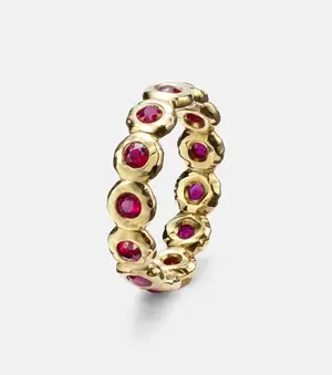 OCTAVIA ELIZABETH Nesting Gem 18kt Eternity Ring With Rubies
