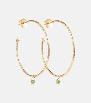 OCTAVIA ELIZABETH Nesting Gem Medium Hoop Earrings - Multicoloured