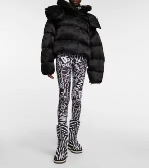 Dolce & Gabbana Zebra-print Padded Nylon Boots - Multicoloured
