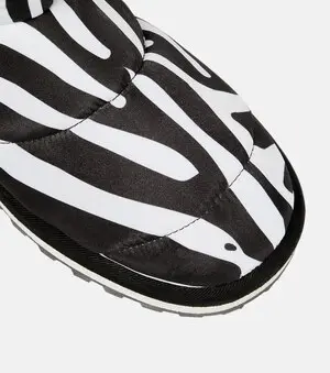 Dolce & Gabbana Zebra-print Padded Nylon Boots - Multicoloured