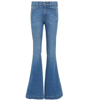 Stella McCartney Logo Mid-rise Flared Jeans