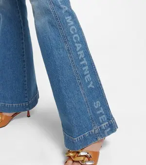 Stella McCartney Logo Mid-rise Flared Jeans