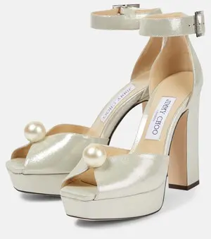 JIMMY CHOO Socorie Suede Platform Sandals