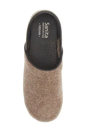 SANITA Ava Wool Clog - Stone