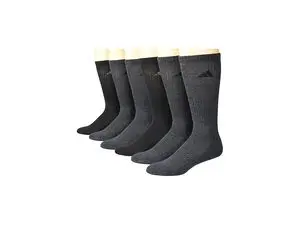 Adidas Six-Pack Athletic Crew Socks Black