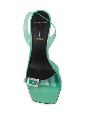 BLACK SUEDE STUDIO Porsha Slingback Sandal