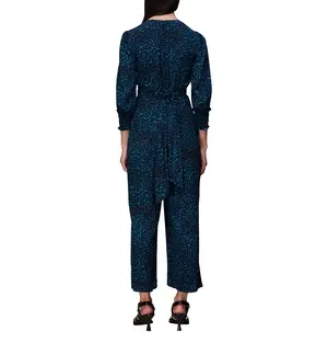 Whistles Forest Leopard Print Jumpsuit