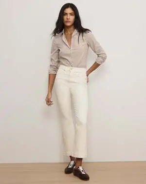 Veronica Beard Carson Kick-flare Jean - Ecru