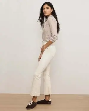 Veronica Beard Carson Kick-flare Jean - Ecru