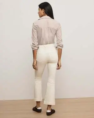 Veronica Beard Carson Kick-flare Jean - Ecru
