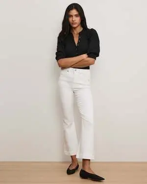 Veronica Beard Carson Kick-flare Jean - White