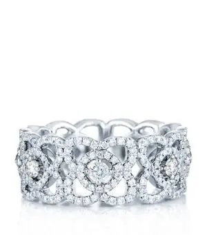 DE BEERS JEWELLERS White Gold Enchanted Lotus Band